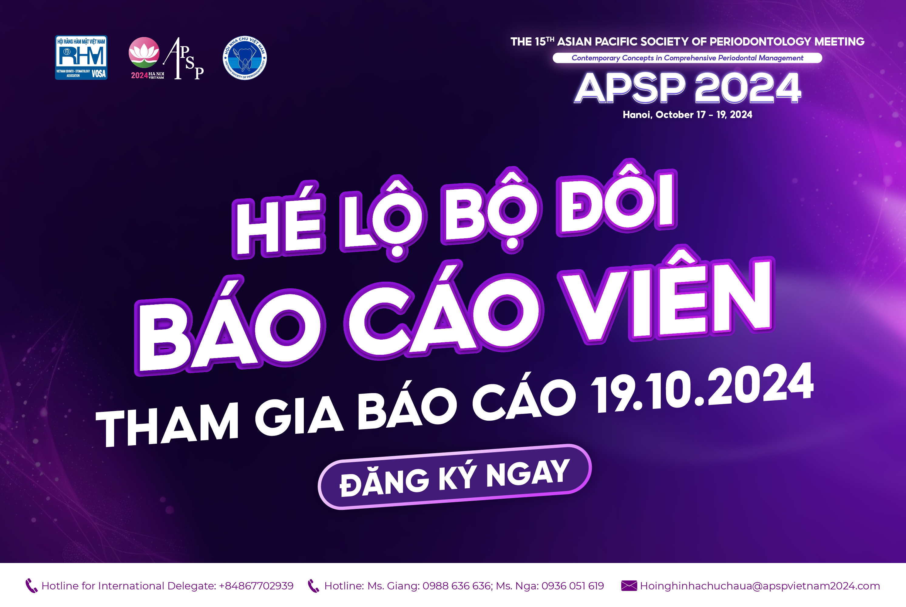 HÉ LỘ “BỘ ĐÔI” BÁO CÁO VIÊN SẼ XUẤT HIỆN TẠI HỘI NGHỊ APSP 2024 | NGÀY 19.10.2024